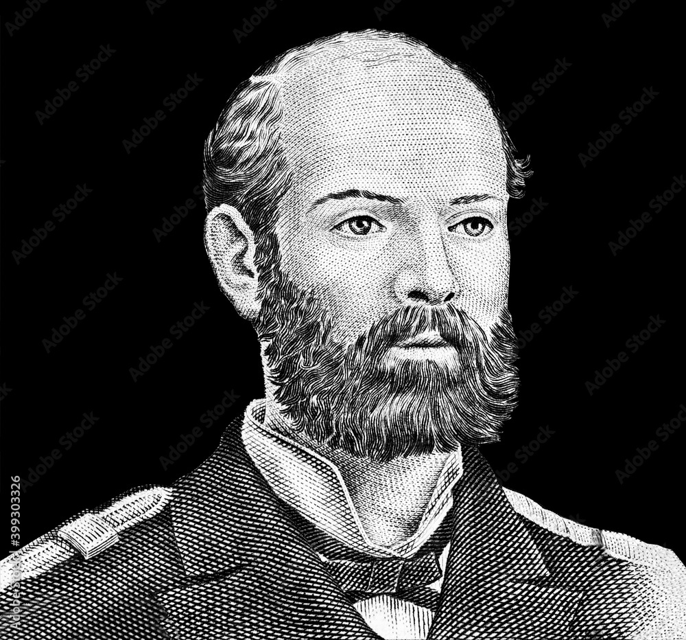 Arturo Prat Chacon, Portrait from Chile 10000 Pesos 1989-2008 Banknotes ...