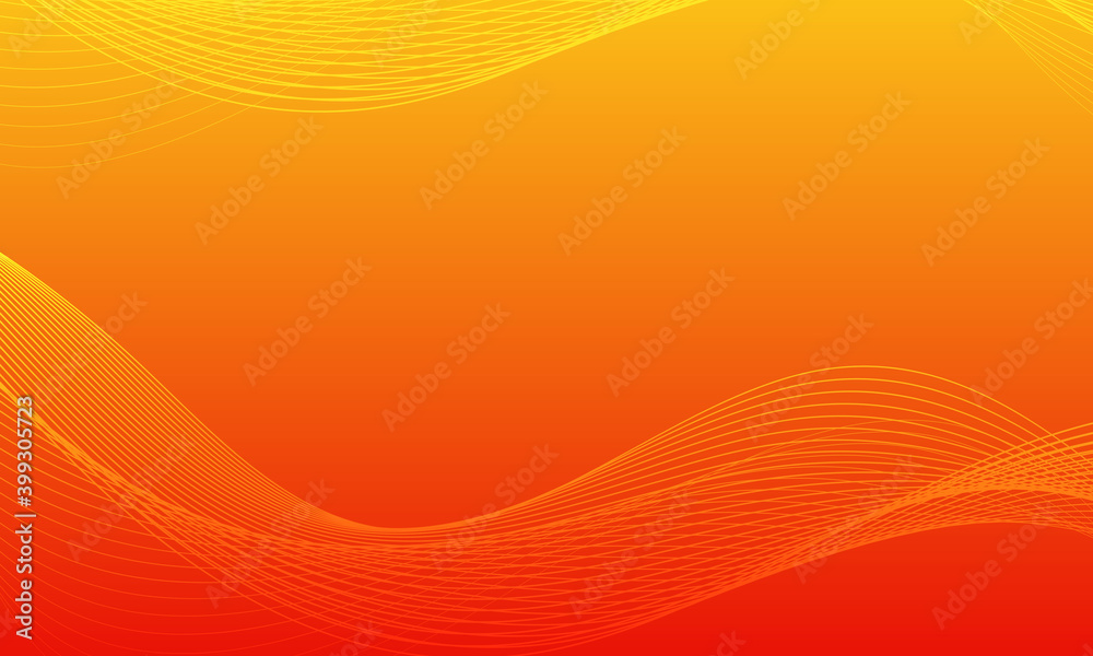 abstract minimal background with orange color, and line wave Stock ...