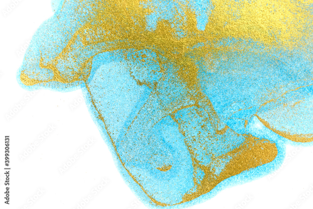 Alcohol ink blue transparent background. Ocean style watercolor drops ...