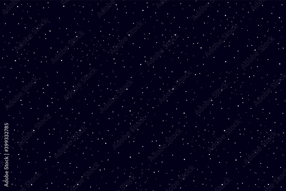 Starry space vector background. Pixel art. Pixel space 8 bit Stock ...