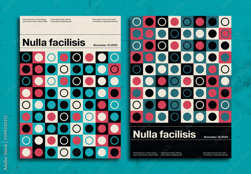 Flyer for an Event in Vintage Swiss Style Stock Template | Adobe Stock