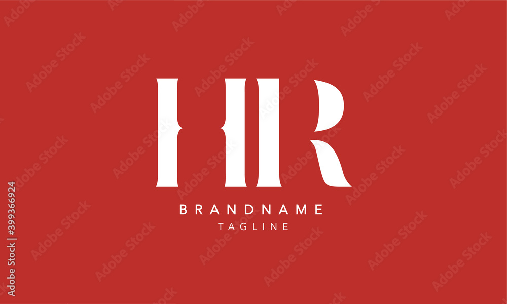HR Alphabet initial Letter Monogram Icon Logo vector illustration Stock ...