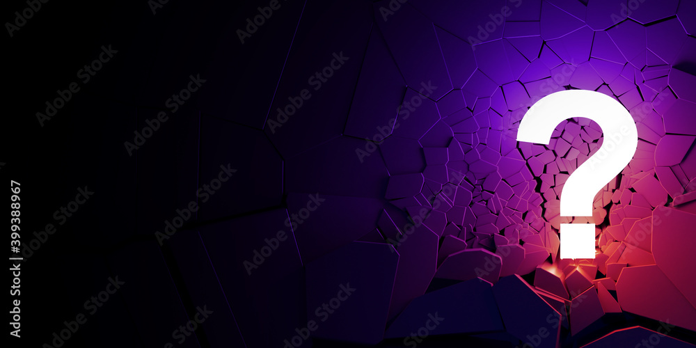 Lit Question Mark Business Concepts Original 3d Rendering Stock lit-question-mark-business-concepts-original-3d-rendering-stock
