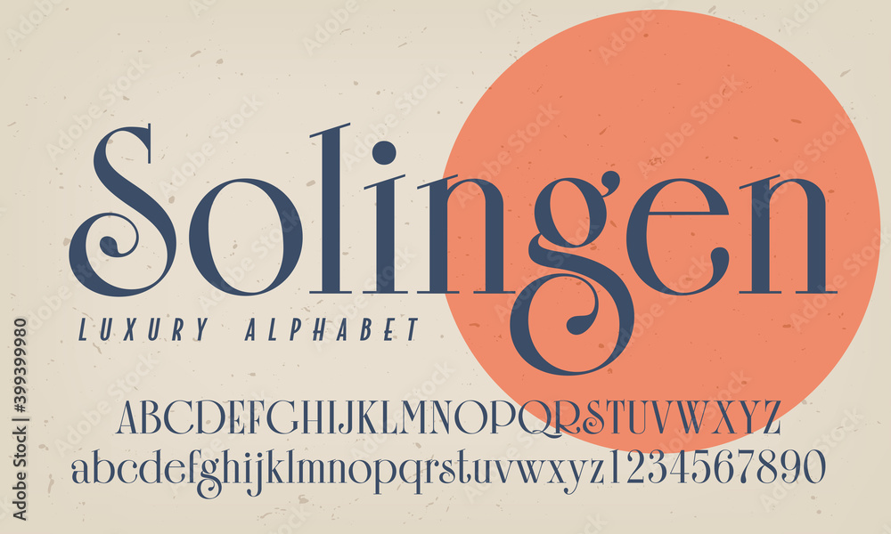 Solingen is an elegant luxury alphabet appropriate for high class logos ...