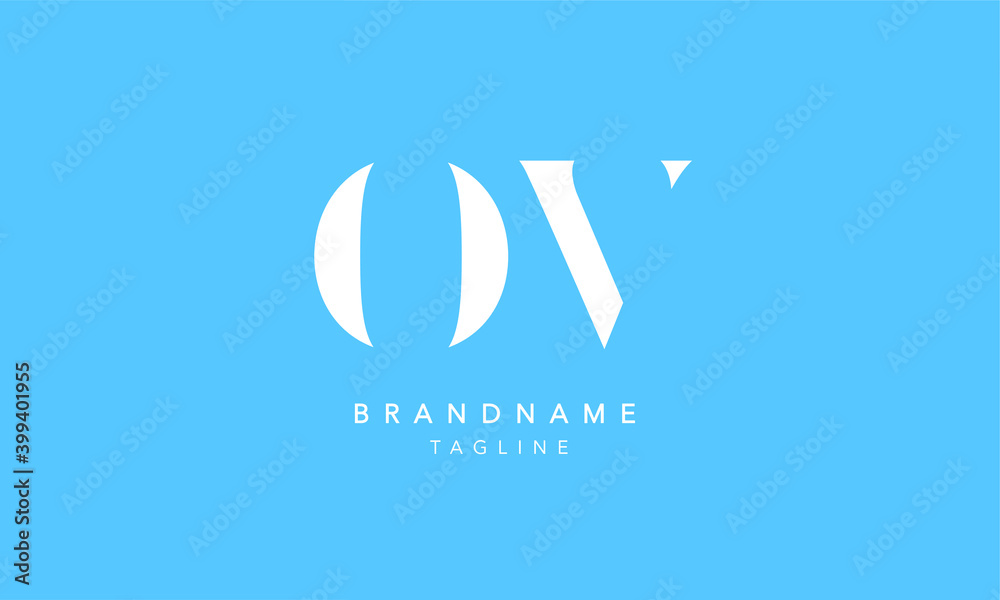 OV Alphabet initial Letter Monogram Icon Logo vector illustration Stock ...
