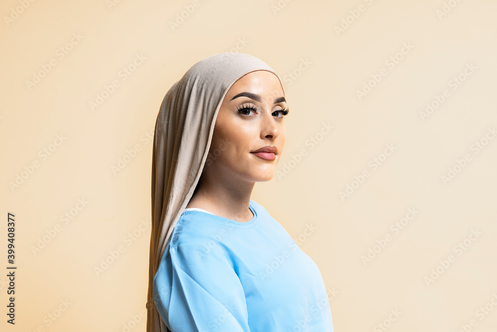 Portrait of Muslim Woman Wearing a Hijab Stock Photo | Adobe Stock