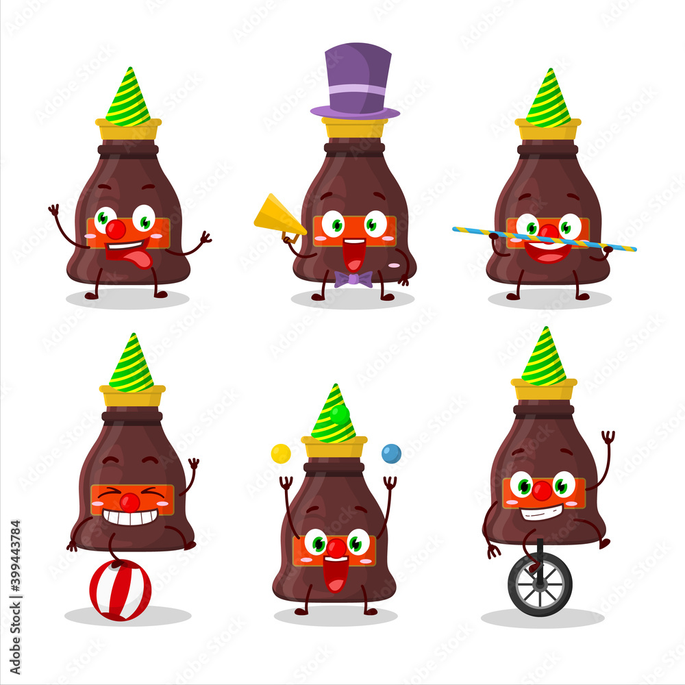 Cartoon character of soy sauce with various circus shows Stock Vector ...