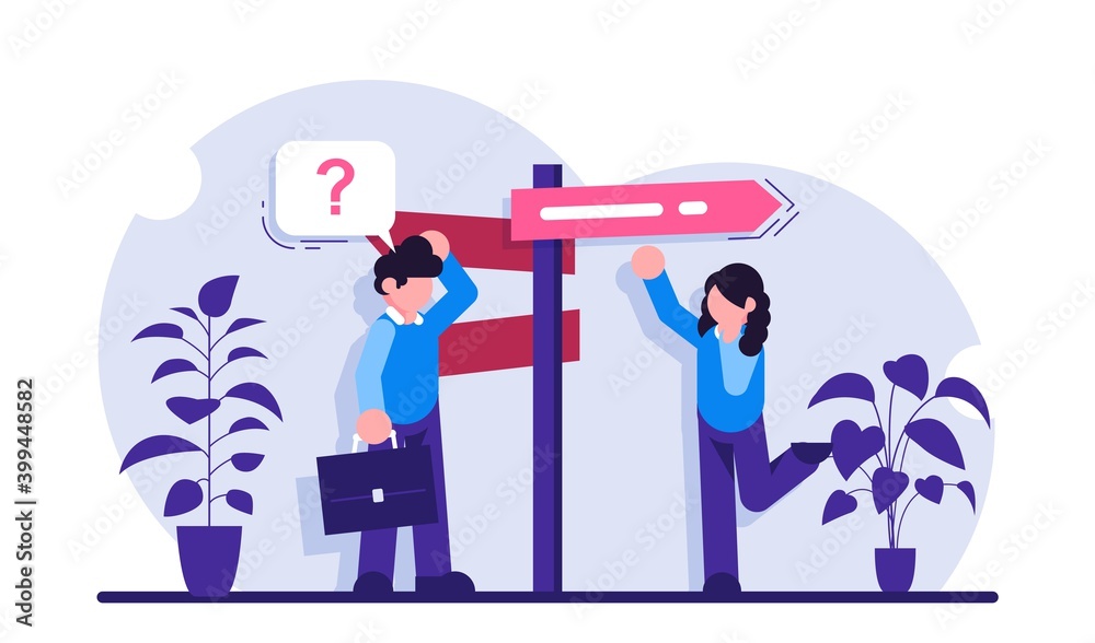 Decision making flat concept vector. Rational approach, business ...