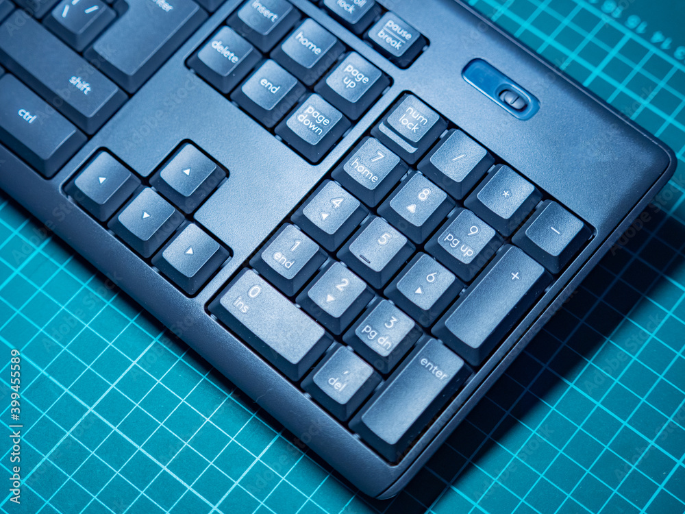 Numpad, direction keys and control buttons on a computer keyboard ...