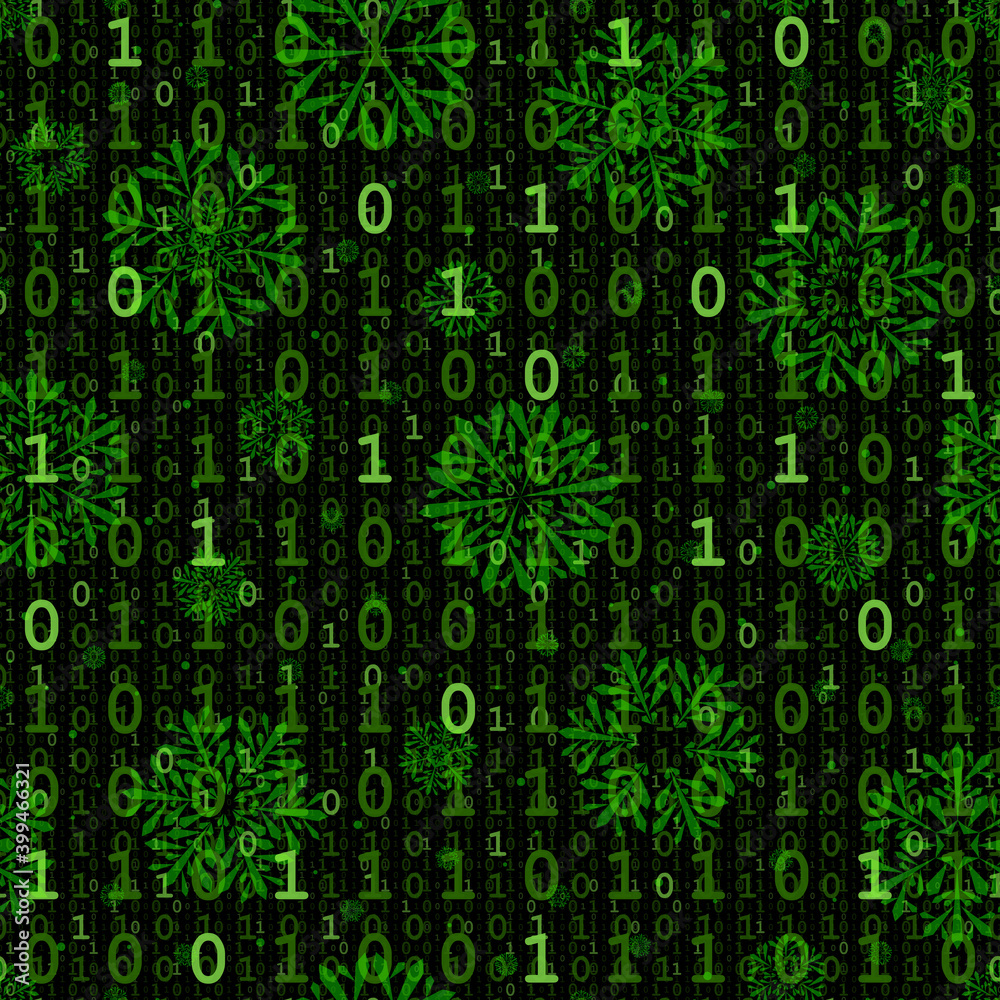 vector digital matrix. chlorine rifle green 0 1 numbers. dark ...