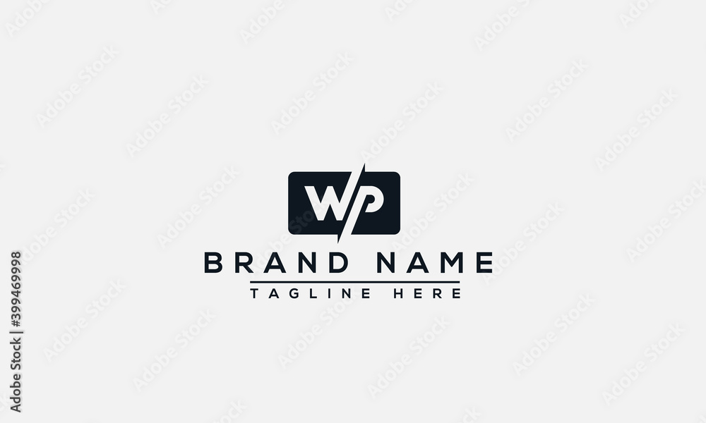 WP Logo Design Template Vector Graphic Branding Element. Stock Vector ...