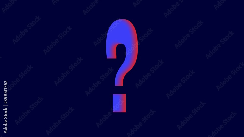 QUESTION MARKS Numbers of colored question marks changing fast on ...