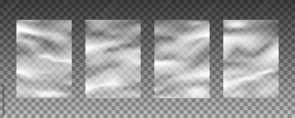 Set of transparent plastic warp background textures Stock Vector ...