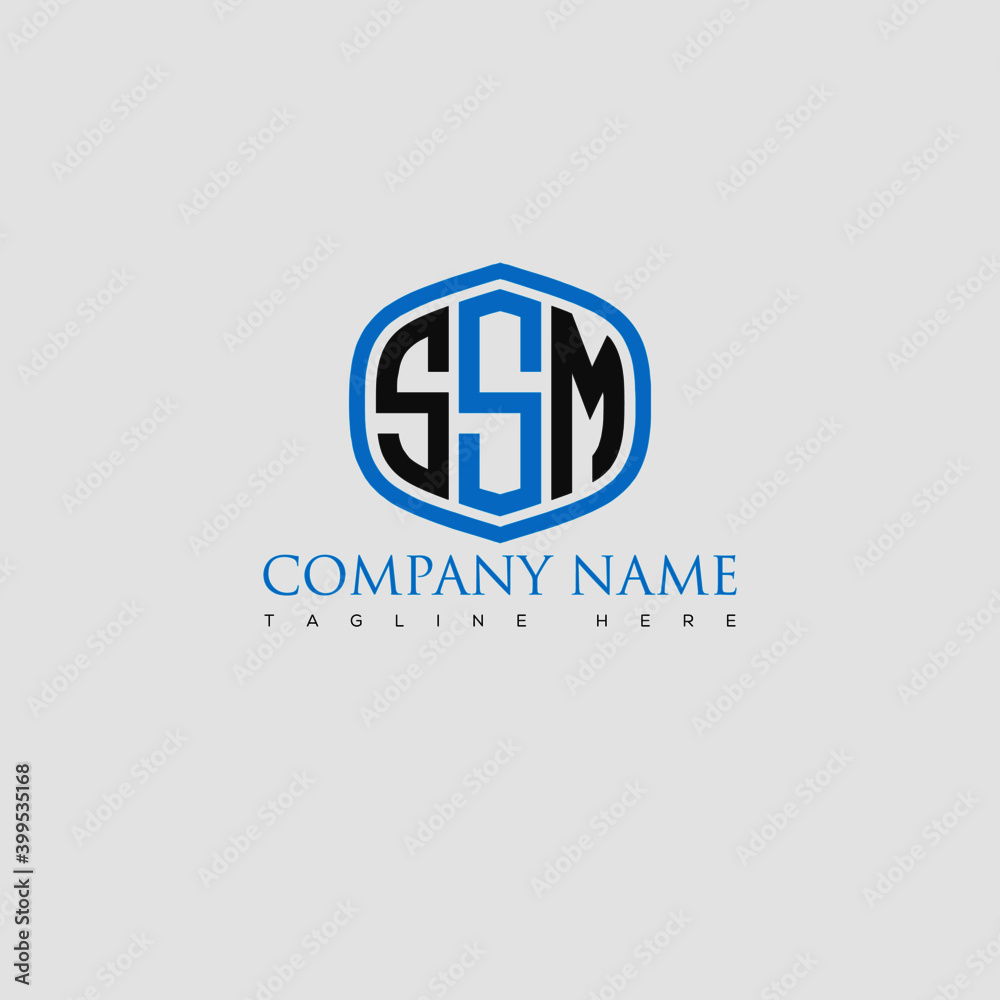 SSM Letter Logo Design and Monogram Icon. Stock Vector | Adobe Stock