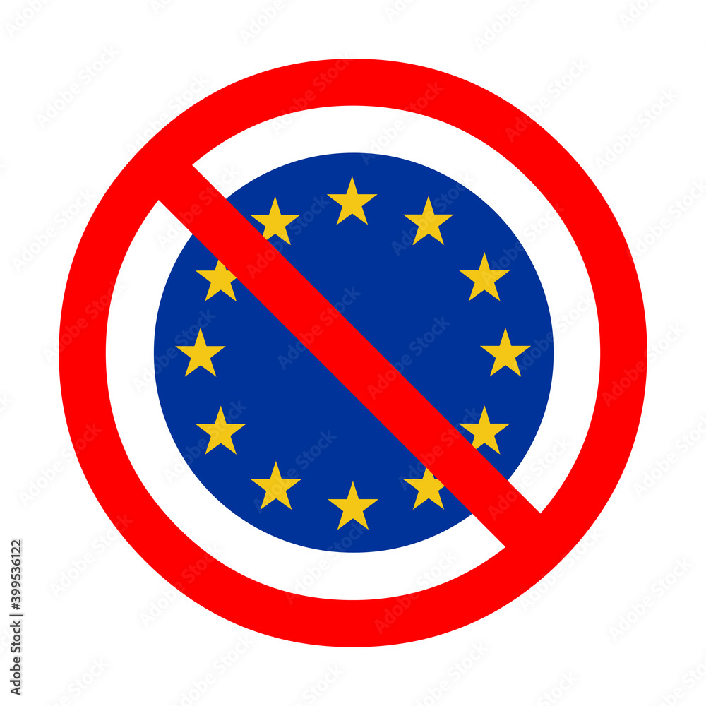 No Europe sign Stock Illustration | Adobe Stock