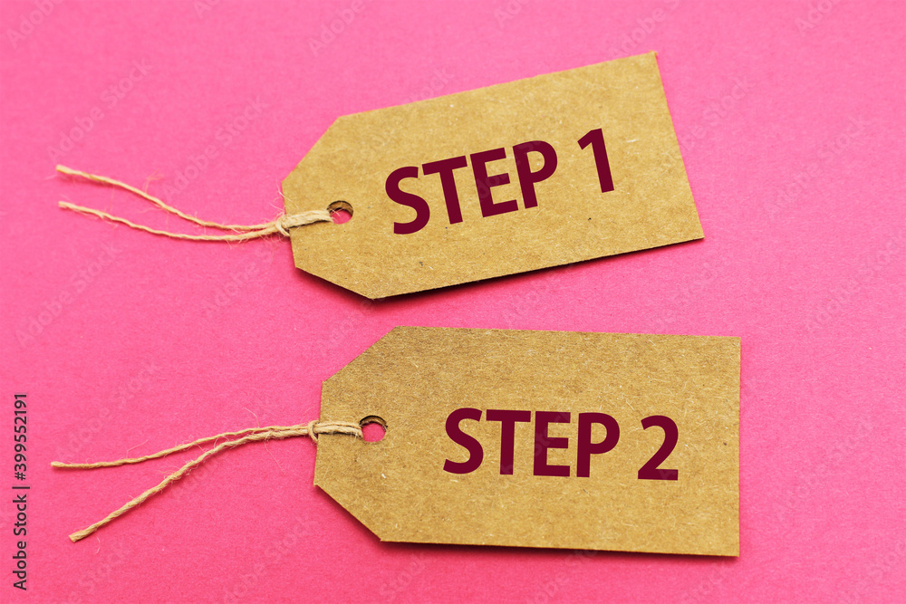 STEP1 とSTEP2 Stock Photo | Adobe Stock