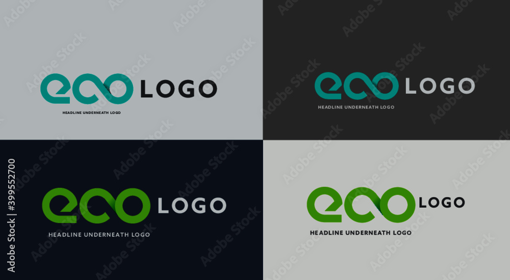 eco logo Stock Vector | Adobe Stock