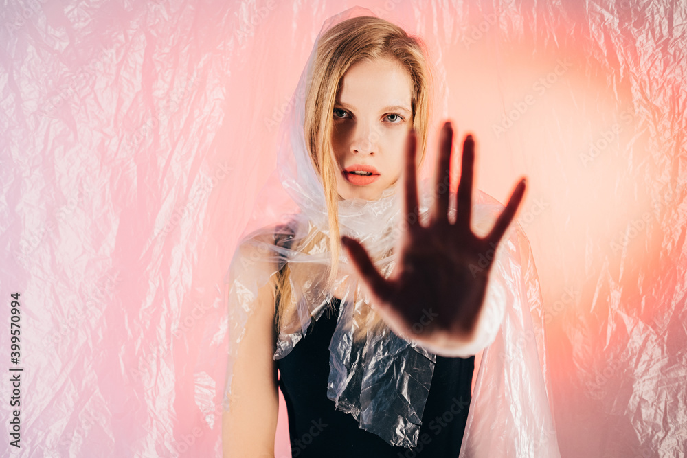 Stop violence. Female abuse. No aggression. Self isolation. Art ...