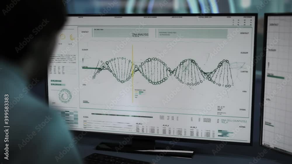 A scientist is working all night in the lab. Testing new ways of ...