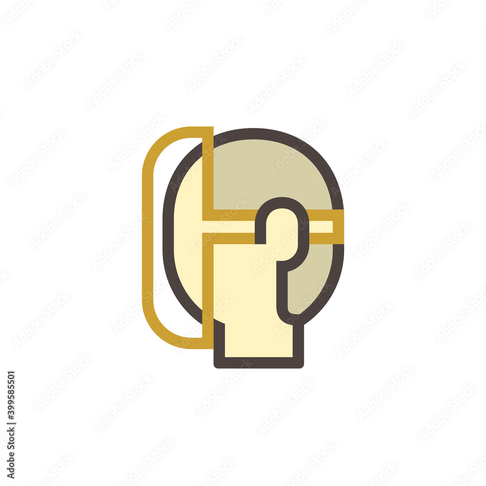 Face shield icon. Made from PVC transparent sheet or plastic. Know as ...