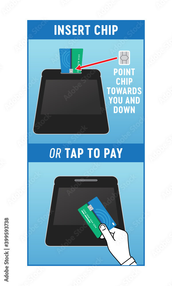 Credit Card Payment, Tap To Pay, Insert Chip Card, Chip Payment ...