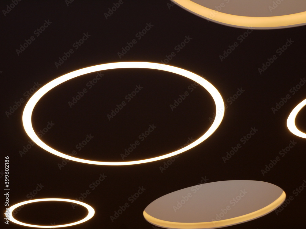 round ceiling lights in the night, interior design round lights on ...