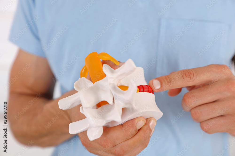 Back pain relief concept, injury rehabilitation. Doctor chiropractor ...