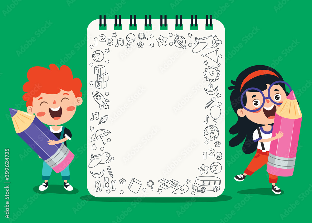 Blank Note Papers For Children Education Stock Vector | Adobe Stock
