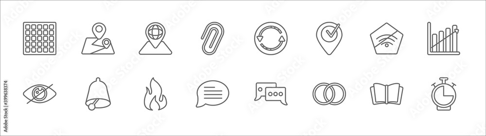 outline set of ultimate glyphicons line icons. linear vector icons such ...