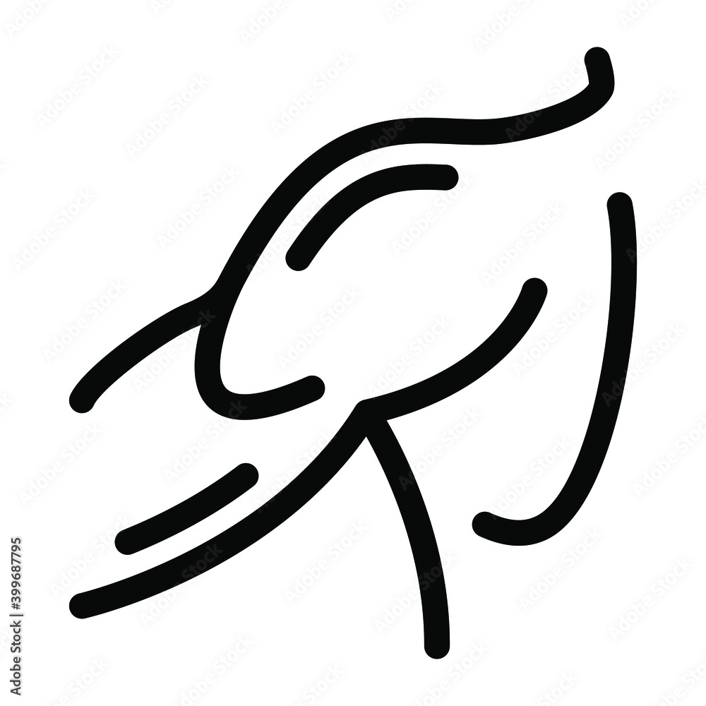 A strong arm muscle, triceps icon in solid design vector Stock Vector ...