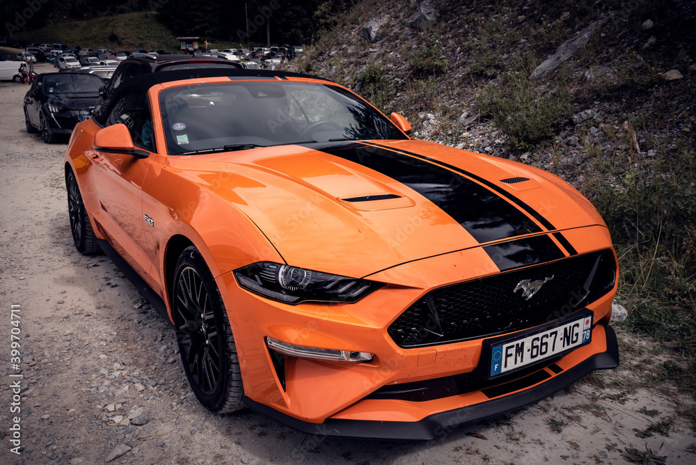 Ford Mustang GT Orange Fury Stock Photo | Adobe Stock