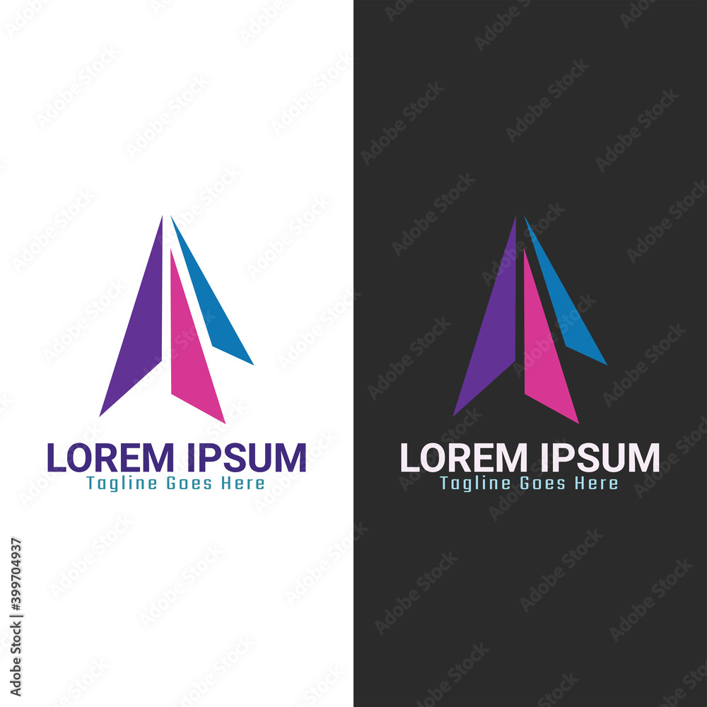 Simple geometric logo vector. Great for business logos, brand logos ...