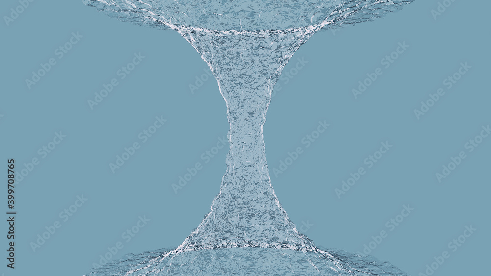 Beautiful Hyper realistic pure and fresh flowing water in vortex or ...