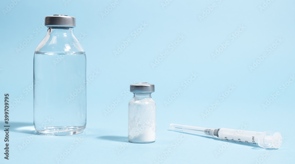 Antibiotic kit: powder, injection solution, syringe. Breeding for ...