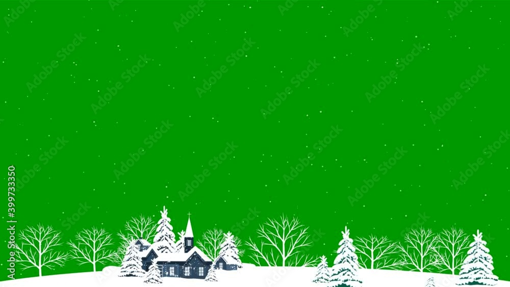Christmas celebrations and snowfall motion graphics with green screen ...