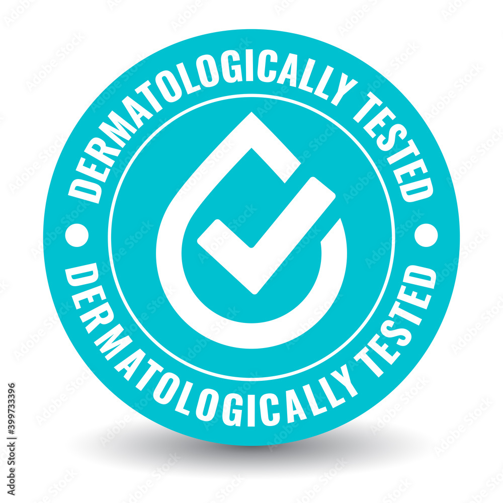 Dermatologically tested vector icon Stock Vector | Adobe Stock