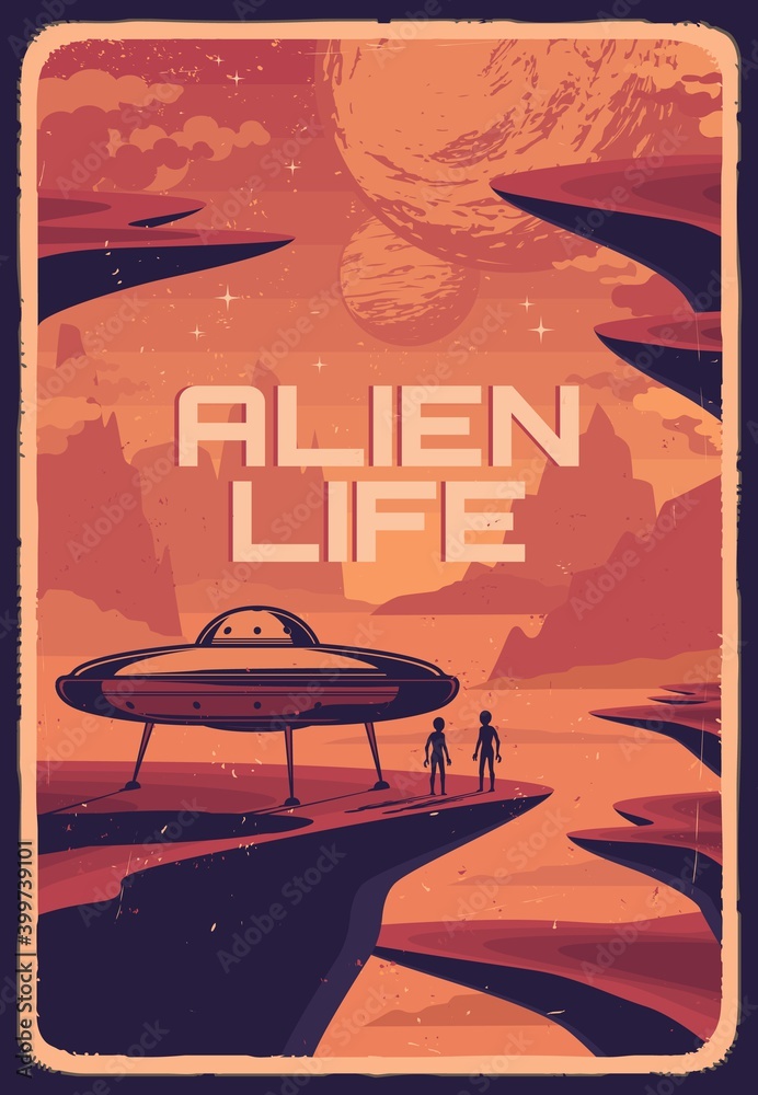 Retro Alien Spaceship