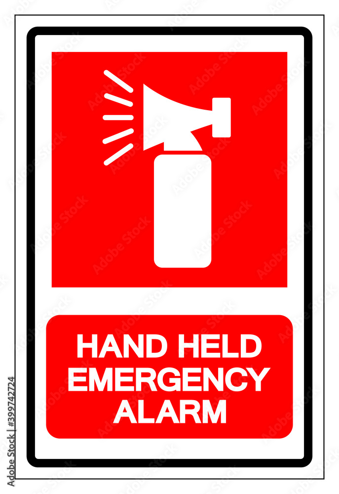 Hand Held Emergency Alarm Symbol Sign ,Vector Illustration, Isolate On ...