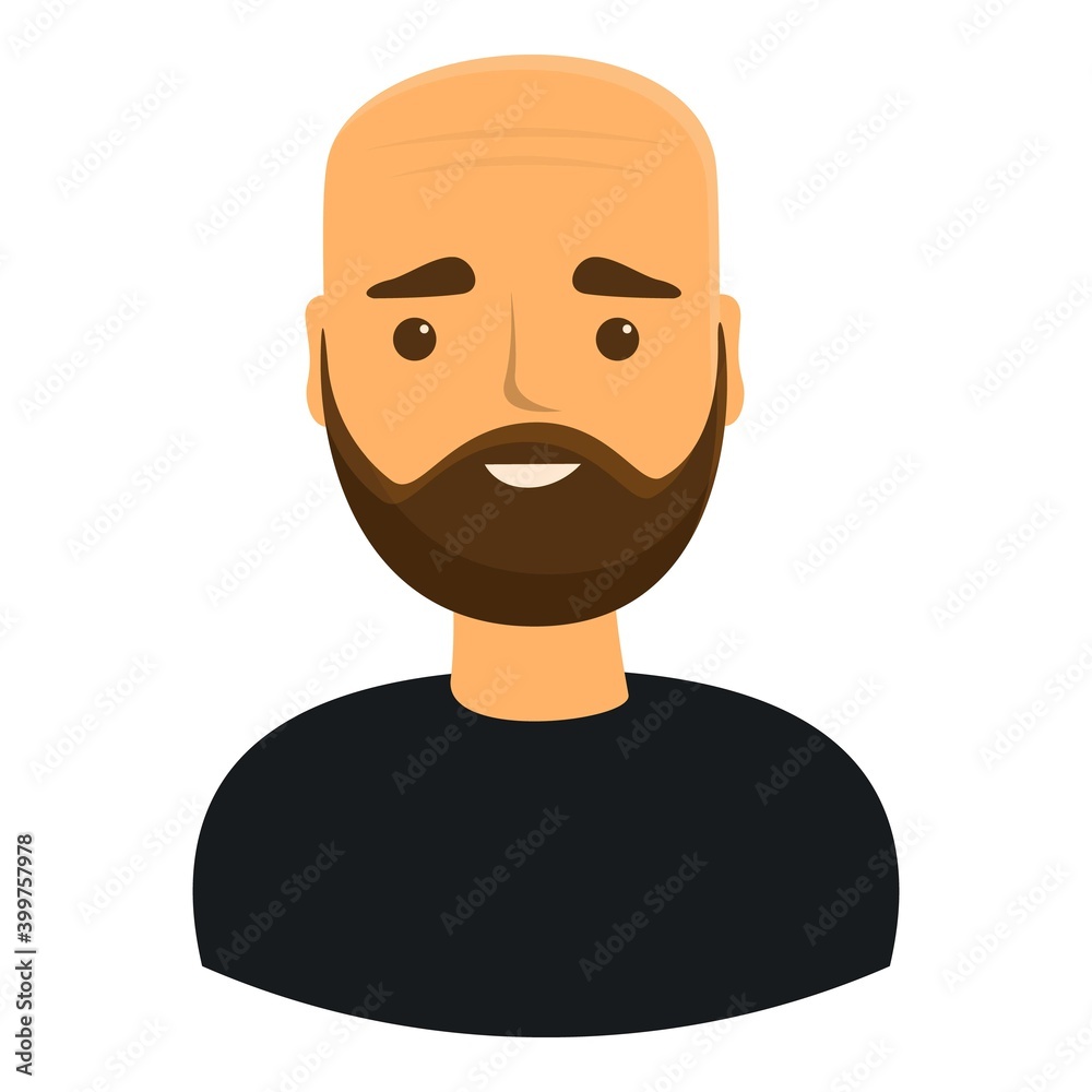 Bald man icon. Cartoon of bald man vector icon for web design isolated ...