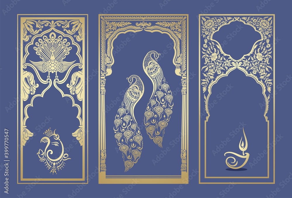 Hindu icons, Hinduism ,cultural heritage , India , Asia Stock Vector ...