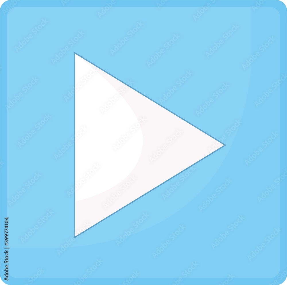 vector emoticon illustration of a play button Stock Vector | Adobe Stock