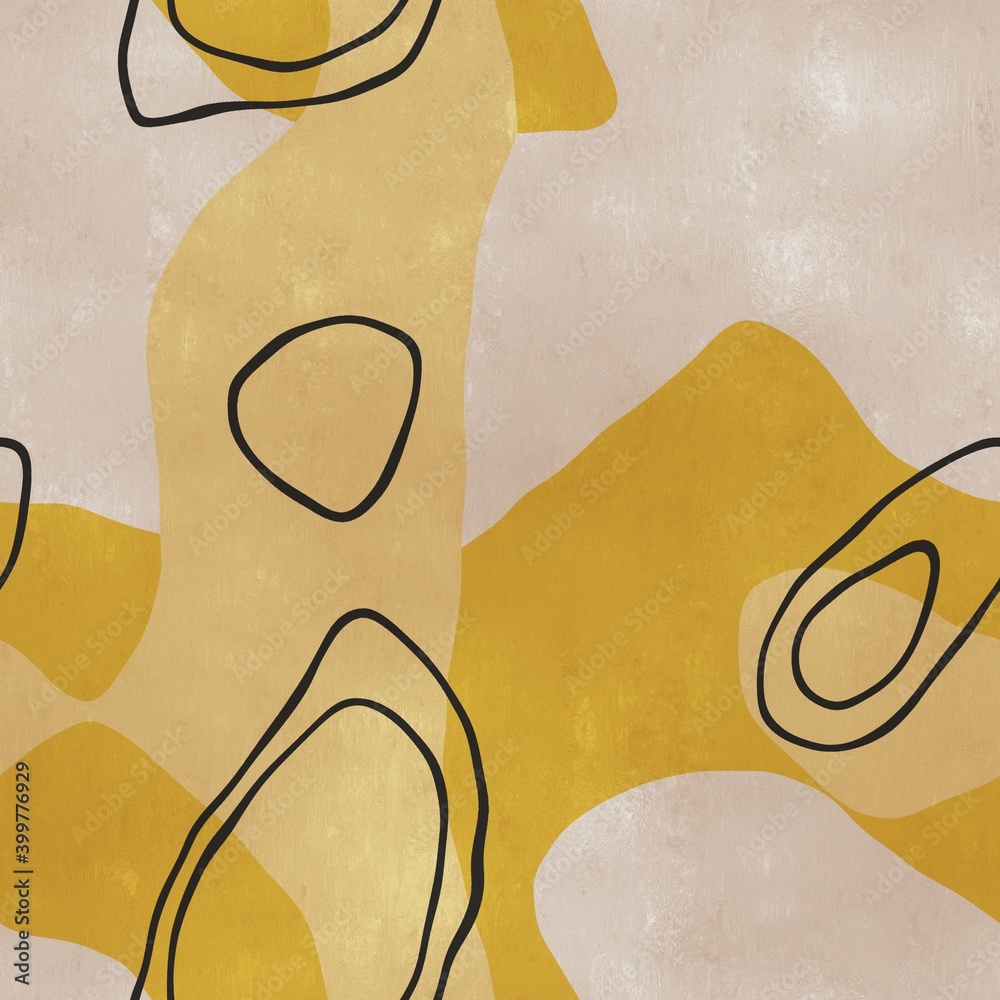 Seamless organic rounded curvy shapes naive design. High quality ...