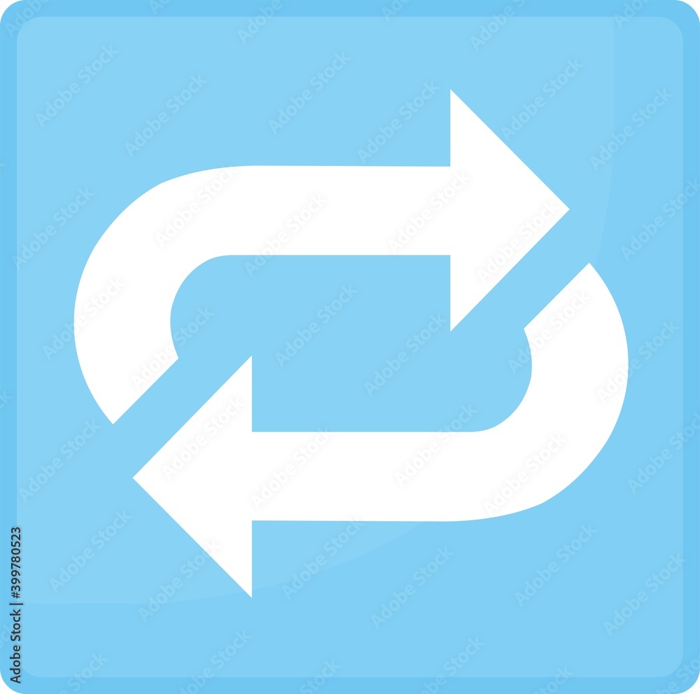 Vector emoticon illustration of a repeat button Stock Vector | Adobe Stock