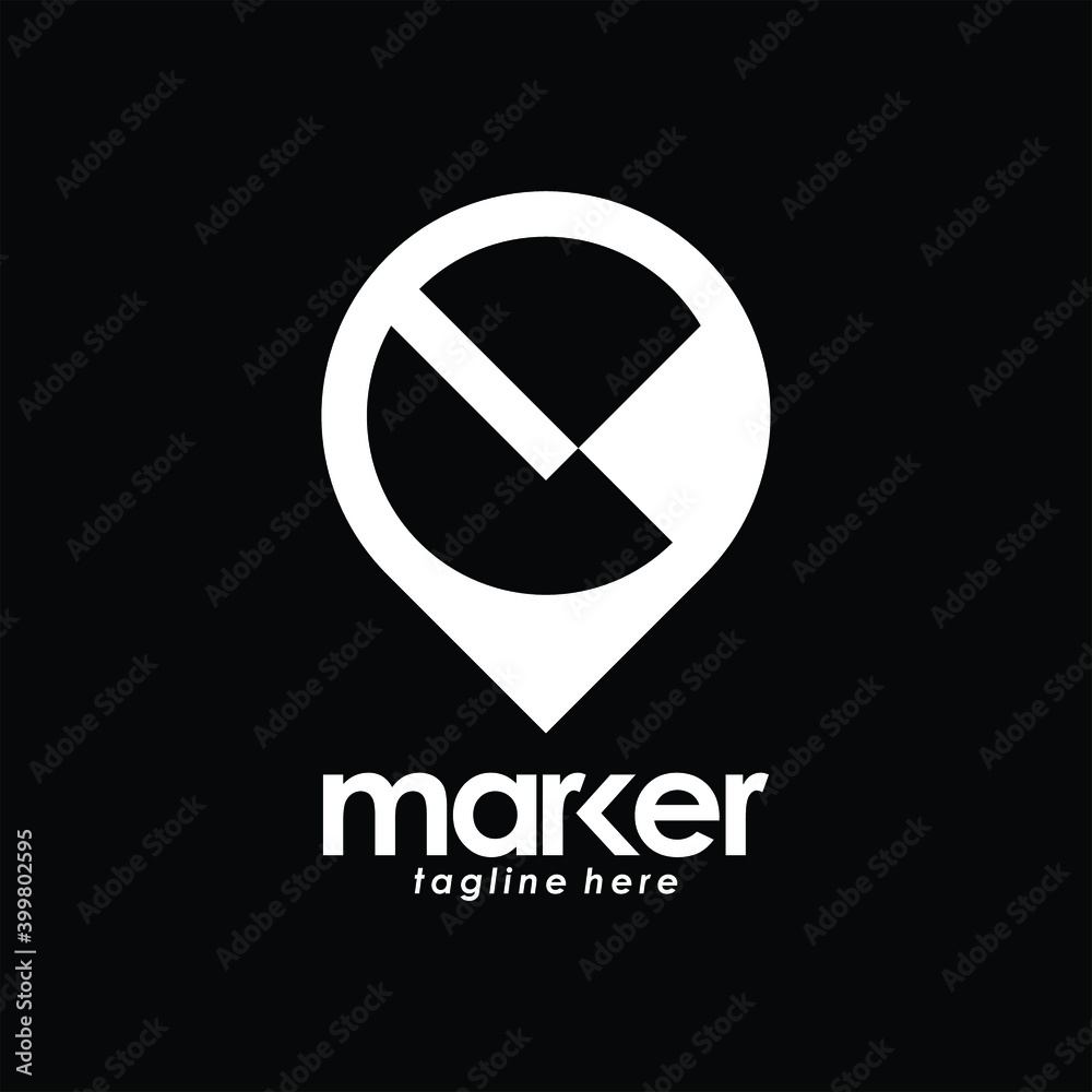 Map marker vector logo icon design. Modern plan pin road map. GPS ...