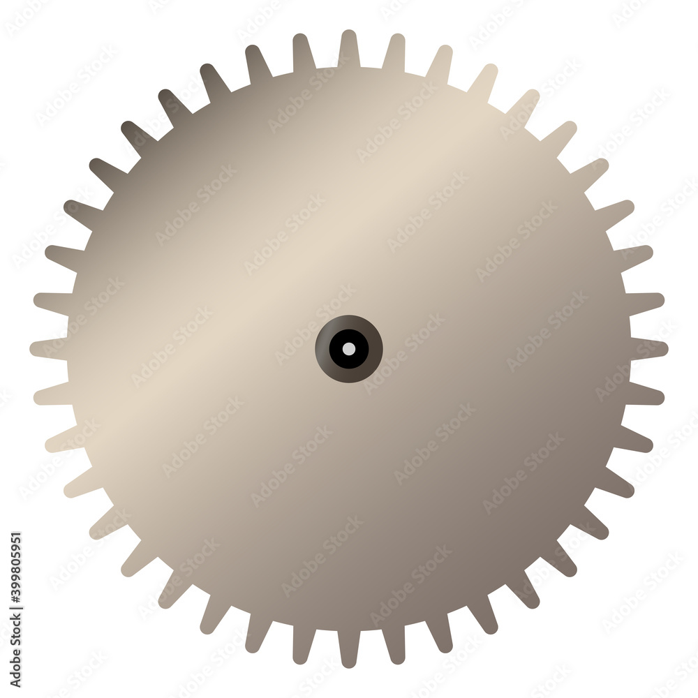 Forty teeth clock gear for clocks or other mechanisms. Vector ...