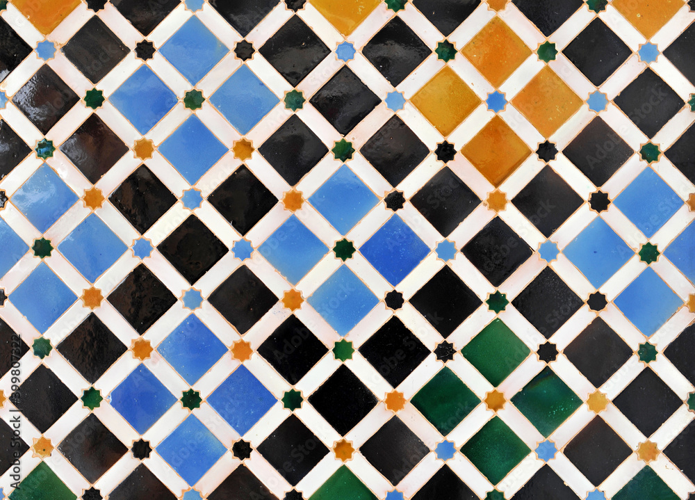 Arab mosaic. Al Andalus tiles. Granada tiles. Arabic tiles from Spain ...