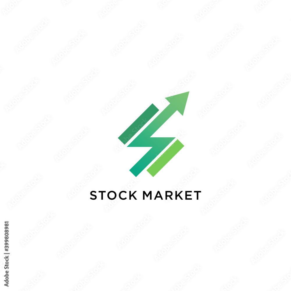 Stock Market Logo Design , with Growth Concept Vector Illustration ...