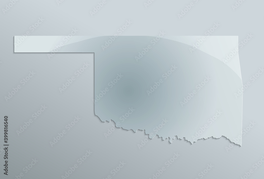 Map of Oklahoma, state of the United States of America, raster blank ...