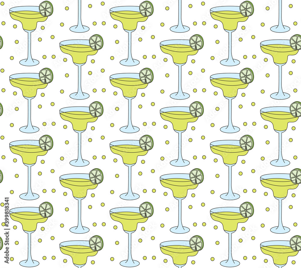 Seamless margarita pattern Stock Vector | Adobe Stock