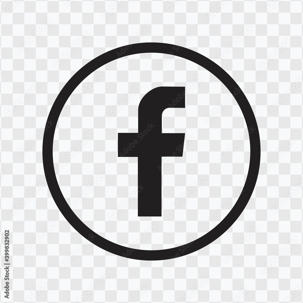 Facebook logo on a transparent background Stock Vector | Adobe Stock